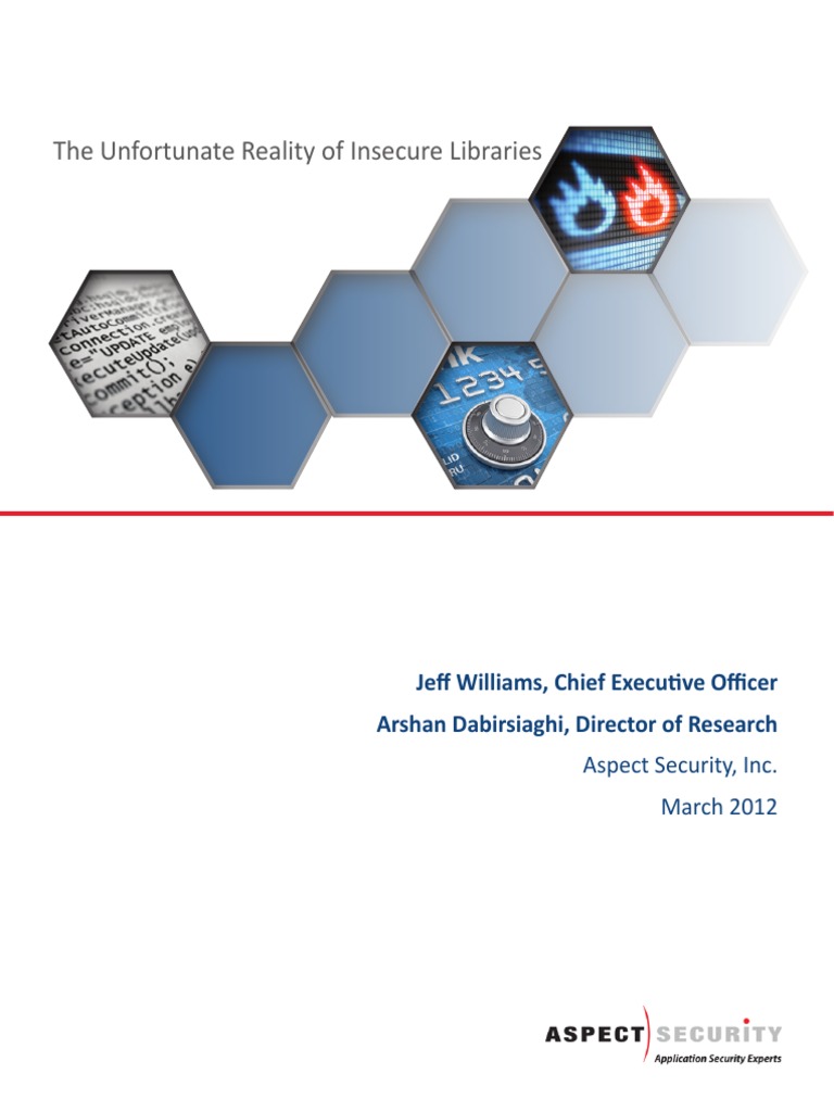 Aspect Security The Unfortunate Reality of Insecure Libraries | PDF ...
