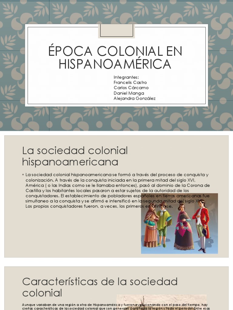 Sociedad Colonial en Hispanoamérica | PDF | Colonización europea de las ...
