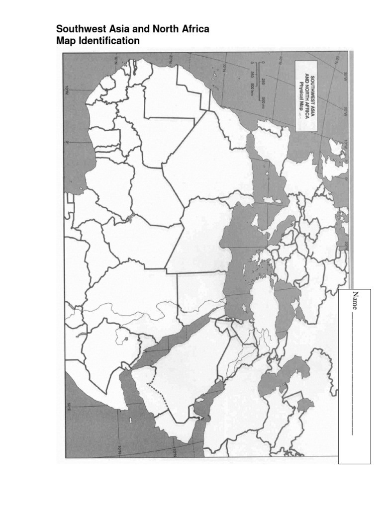 Physical and Political Map of SW Asia & N Africa | PDF | Travel