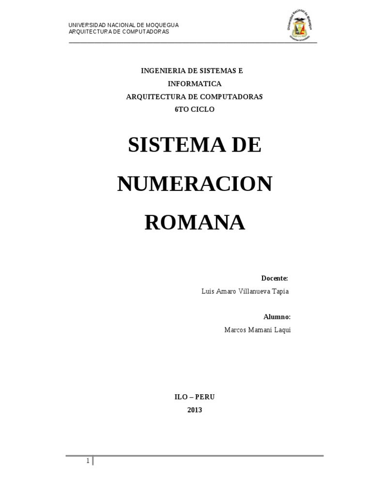 Sistema Romano | PDF | División (Matemáticas) | Codificaciones