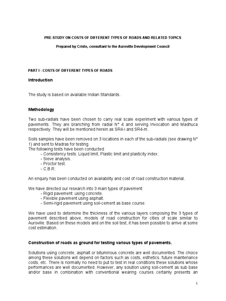 Different Types Roads Pdf