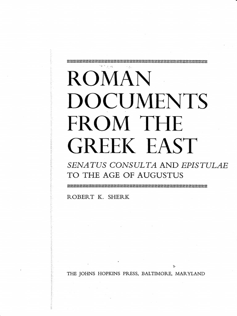Sherk Roman Documents 20-21-43 | PDF | Ancient Europe | Classical Antiquity
