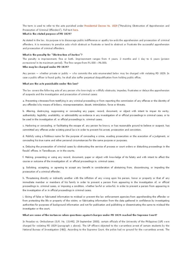 Obstruction of Justice Report | Download Free PDF | Prosecutor | Crime ...