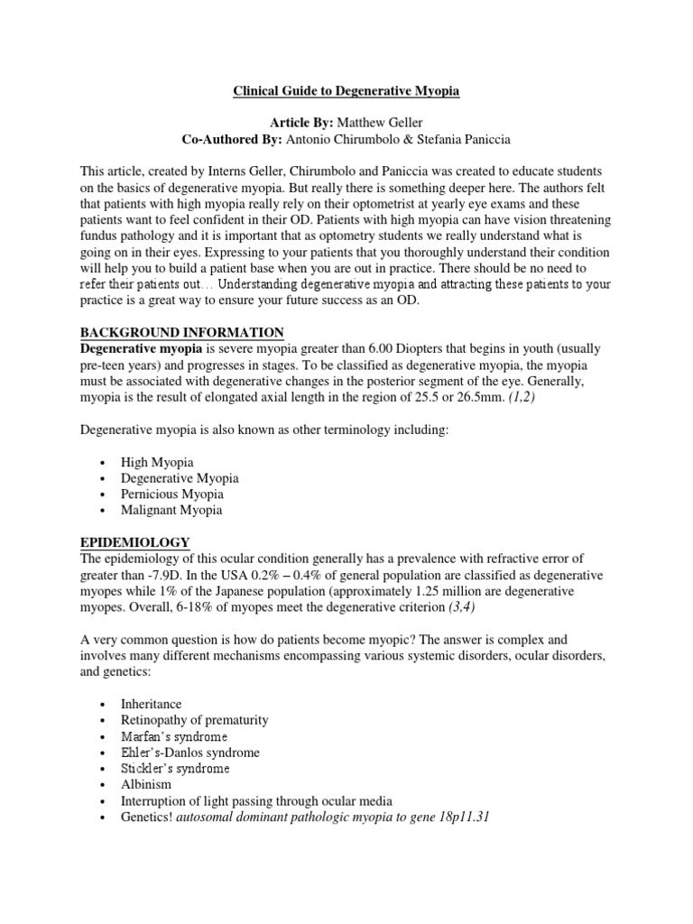 Myopia | PDF | Retina | Optometry