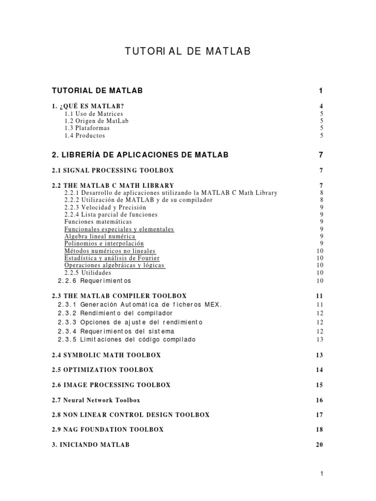 Tutorial Matlab | PDF