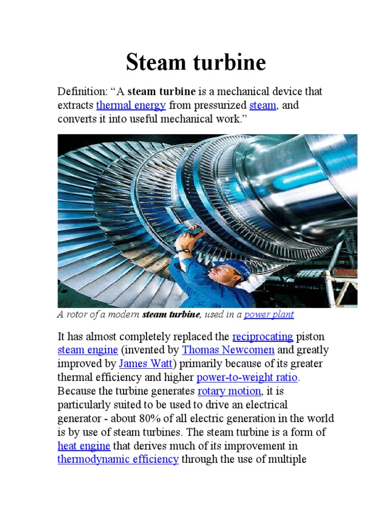 Steam Turbine | PDF | Steam Engine | Turbine