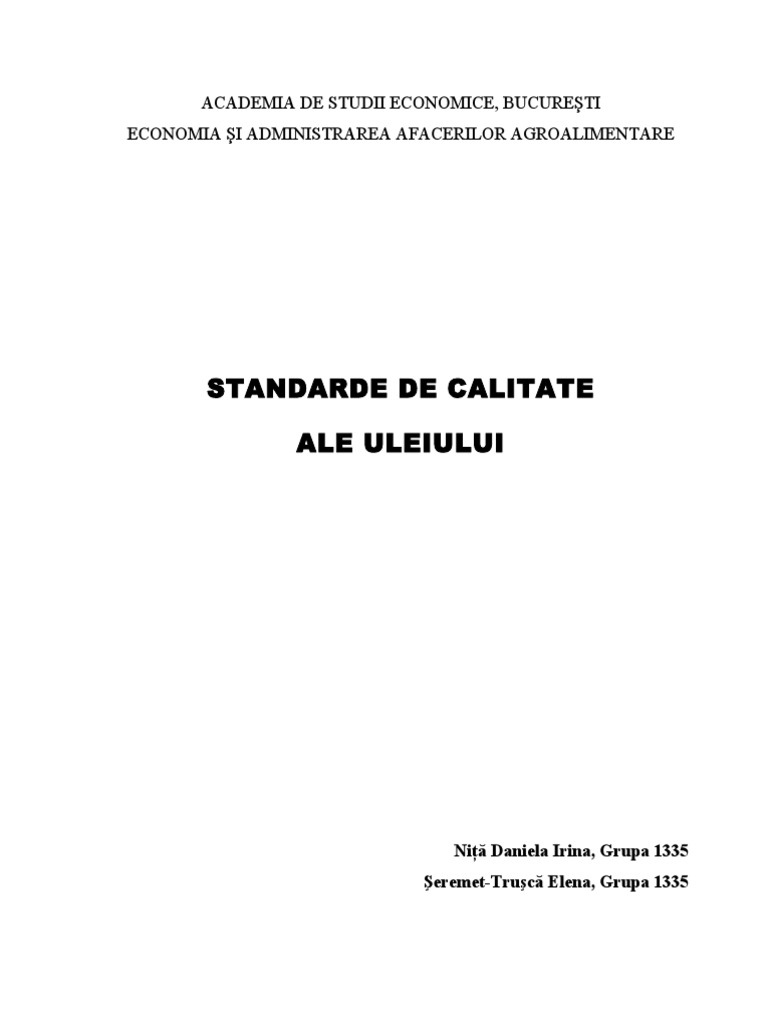 Standarde de Calitate | PDF