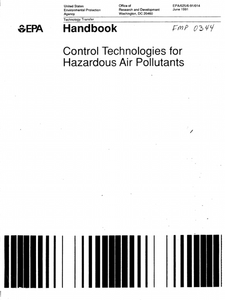 EPA Control Technologies Hazardous Pollutants 1991 | PDF | Incineration ...