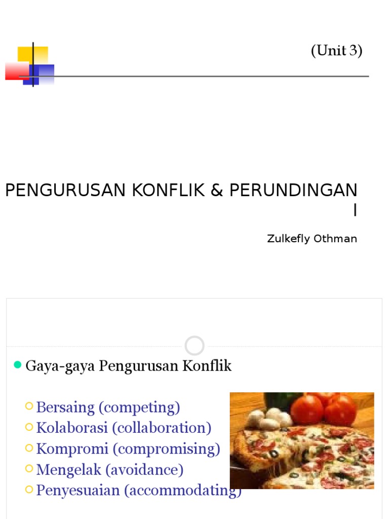 Unit 3: Gaya Pengurusan Konflik | PDF