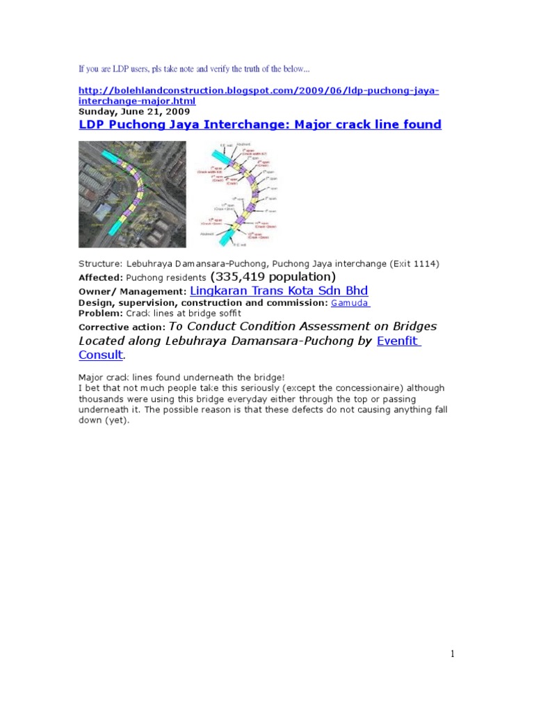 LDP Bridge Cracks: Urgent Alert | PDF | Materials | Building Engineering
