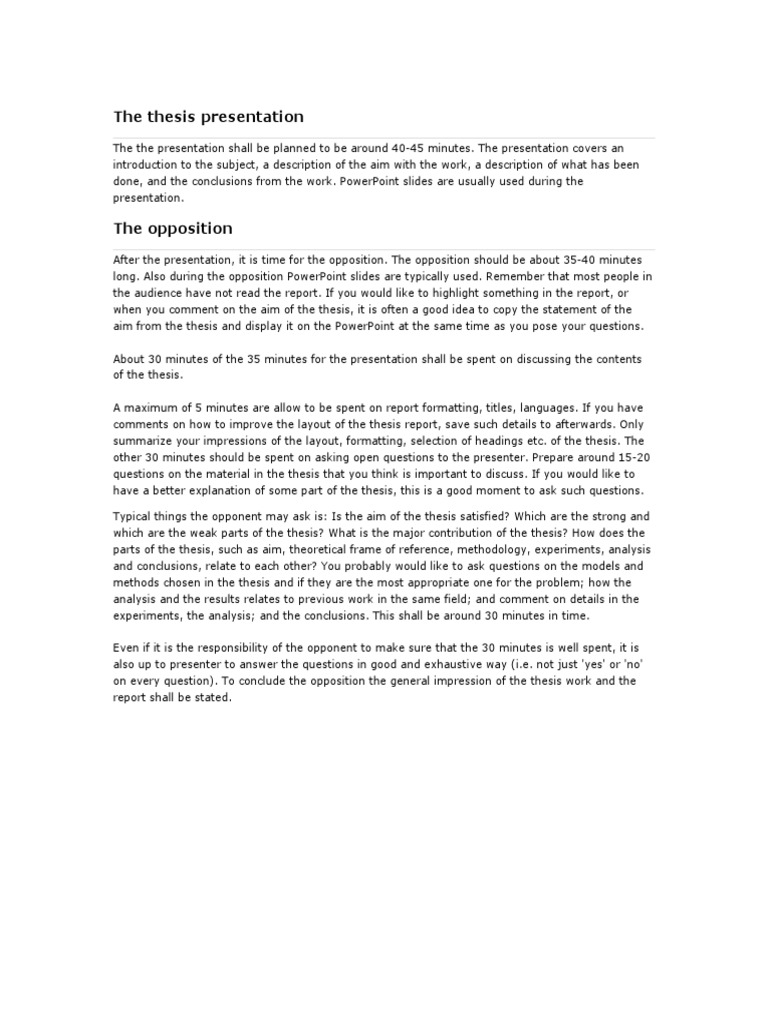 The Thesis Presentation | PDF | Thesis | Microsoft Power Point