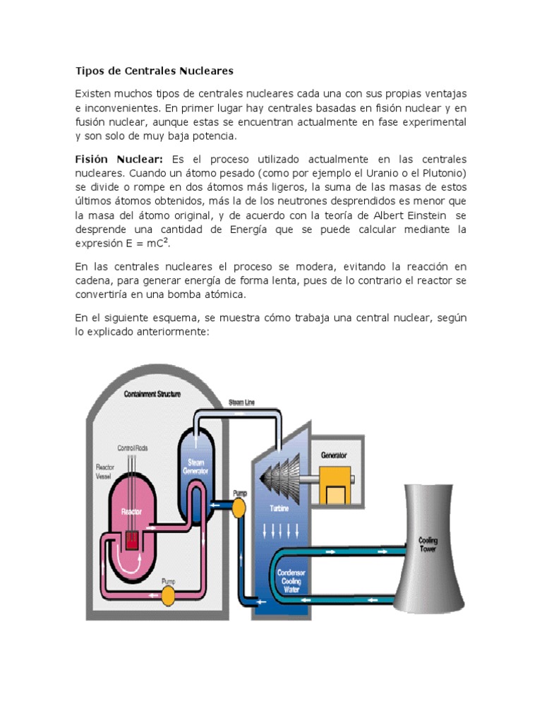 Tipos de Reactores Nucleares | PDF | La energía nuclear | Reactor nuclear
