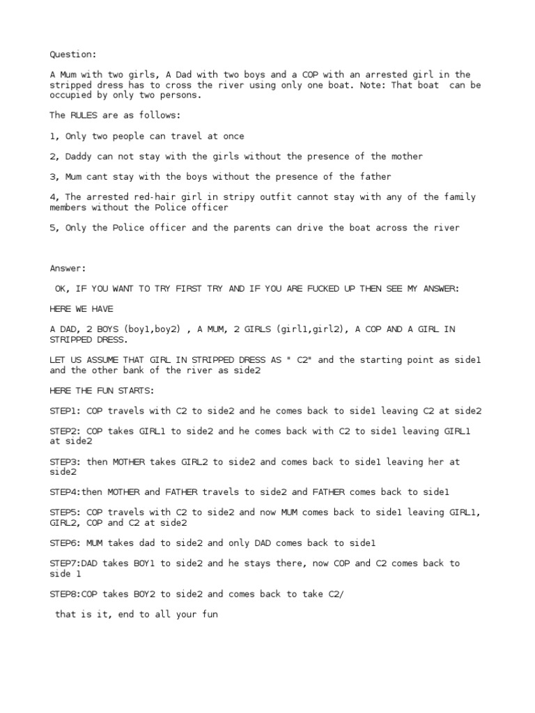 Japanese Iq Test River Solution by Indian | PDF | Leisure