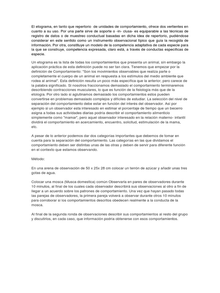 Cómo crear un etograma efectivo | PDF | Etología | Especies