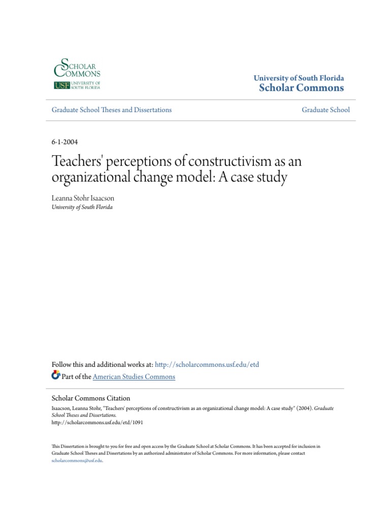 Teachers Perceptions of Constructivism | PDF | Constructivism ...
