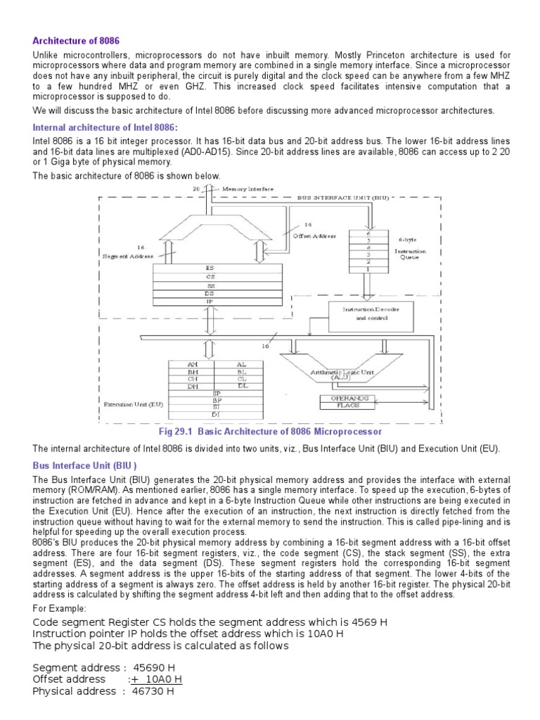 8086 & 80286 Microprocessor Basics | PDF | Central Processing Unit | Random Access Memory