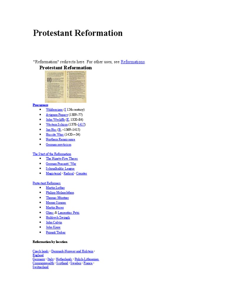 The Protestant Reformation: Martin Luther's 95 Theses Sparked ...