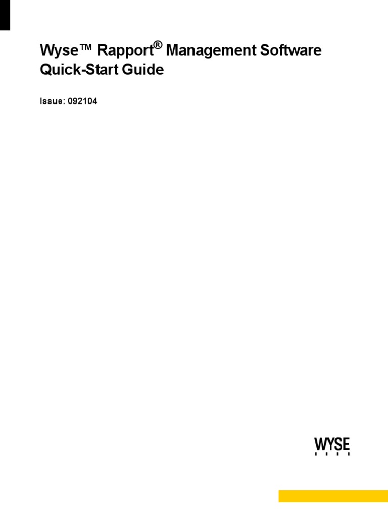 Wyse™ Rapport® Management Software | PDF | Port (Computer Networking ...