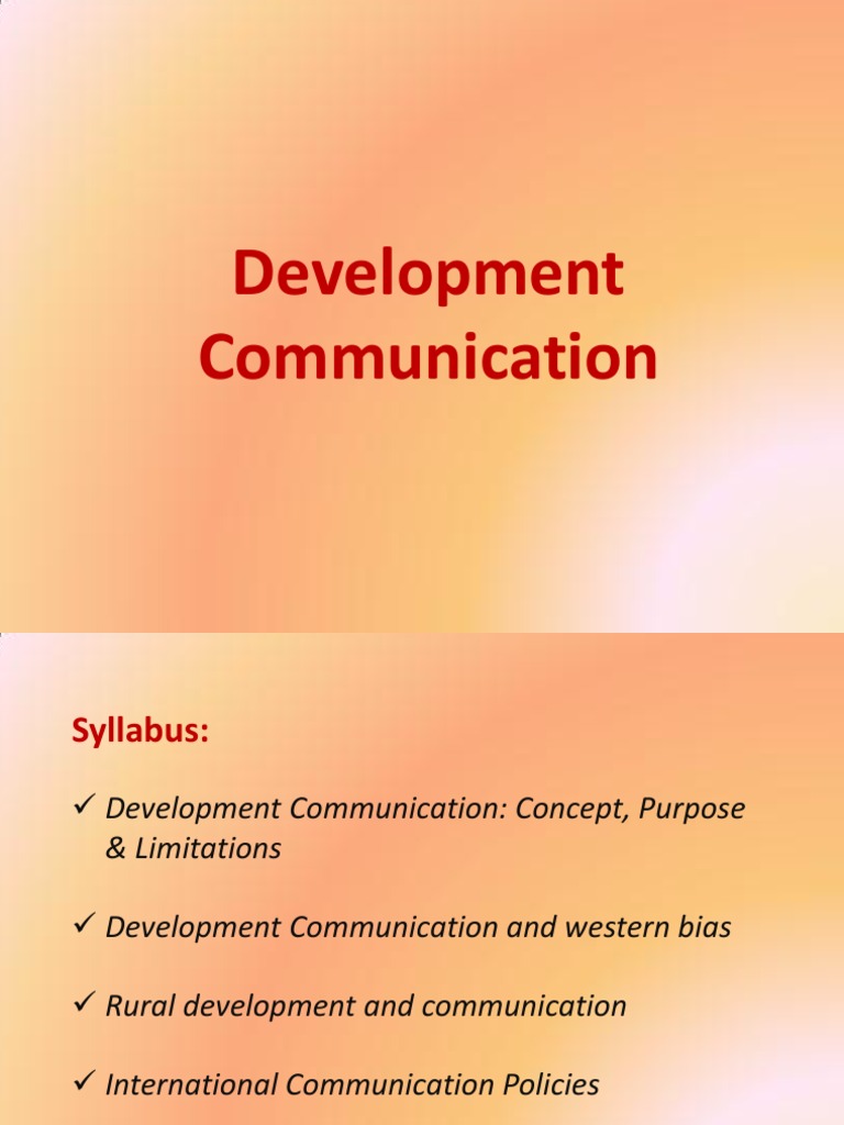 Development Communication | PDF | Economic Growth | Communication