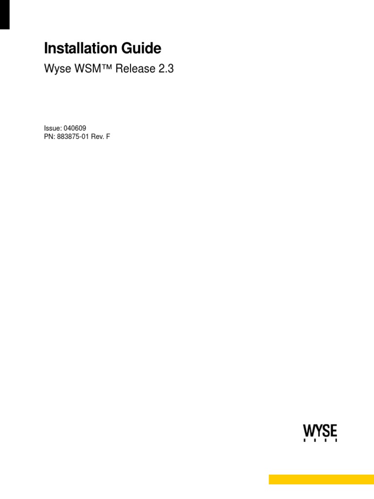 WSM 2.3 Installation Guide | Download Free PDF | Active Directory | Operating System