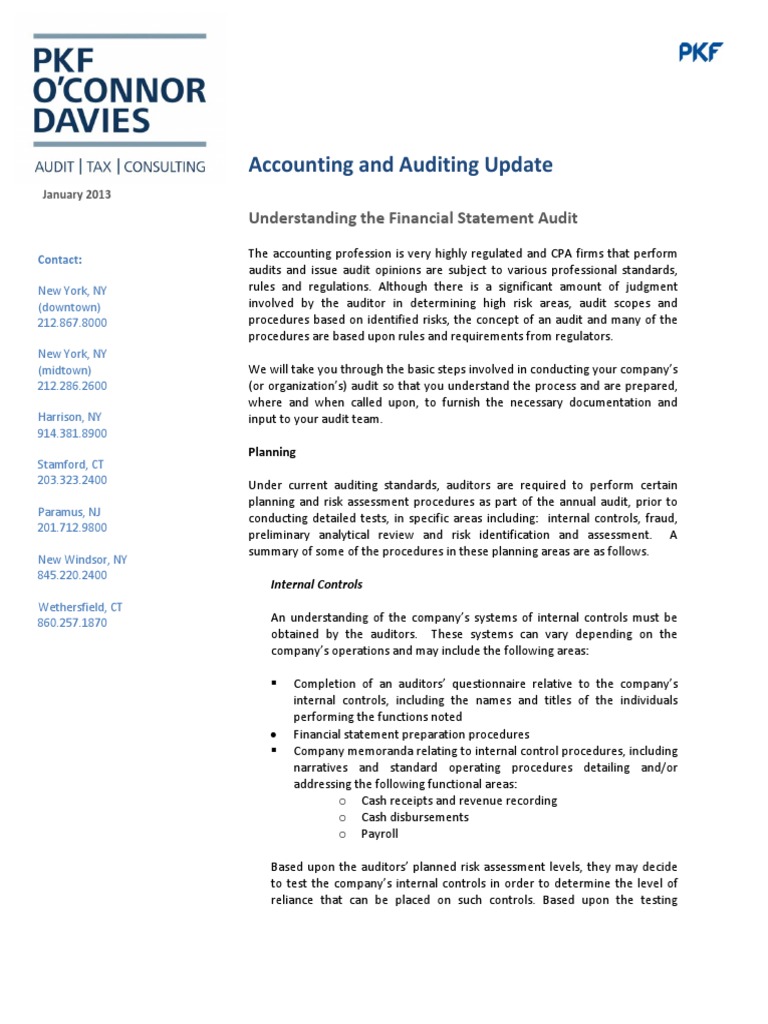 Audit and Accounting Update | PDF | Financial Audit | Audit