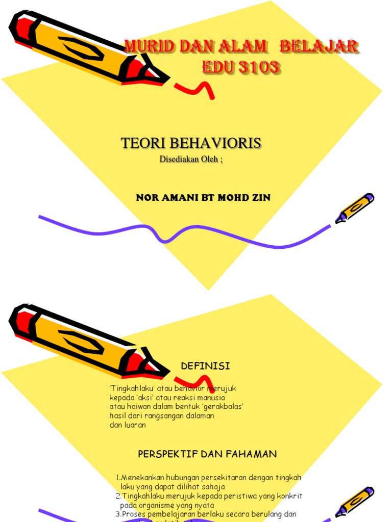 Kumpulan 1 - Present Teori Behaviorisme | PDF