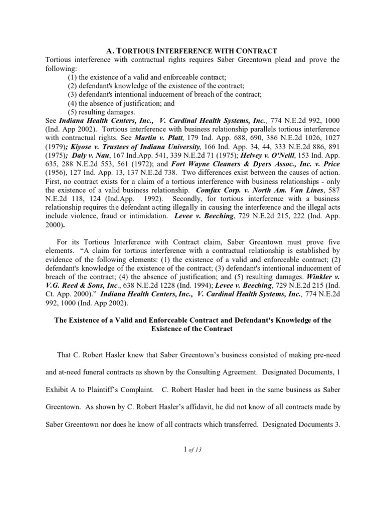 Article On Tortiouis Interference | PDF | Tortious Interference | Tort