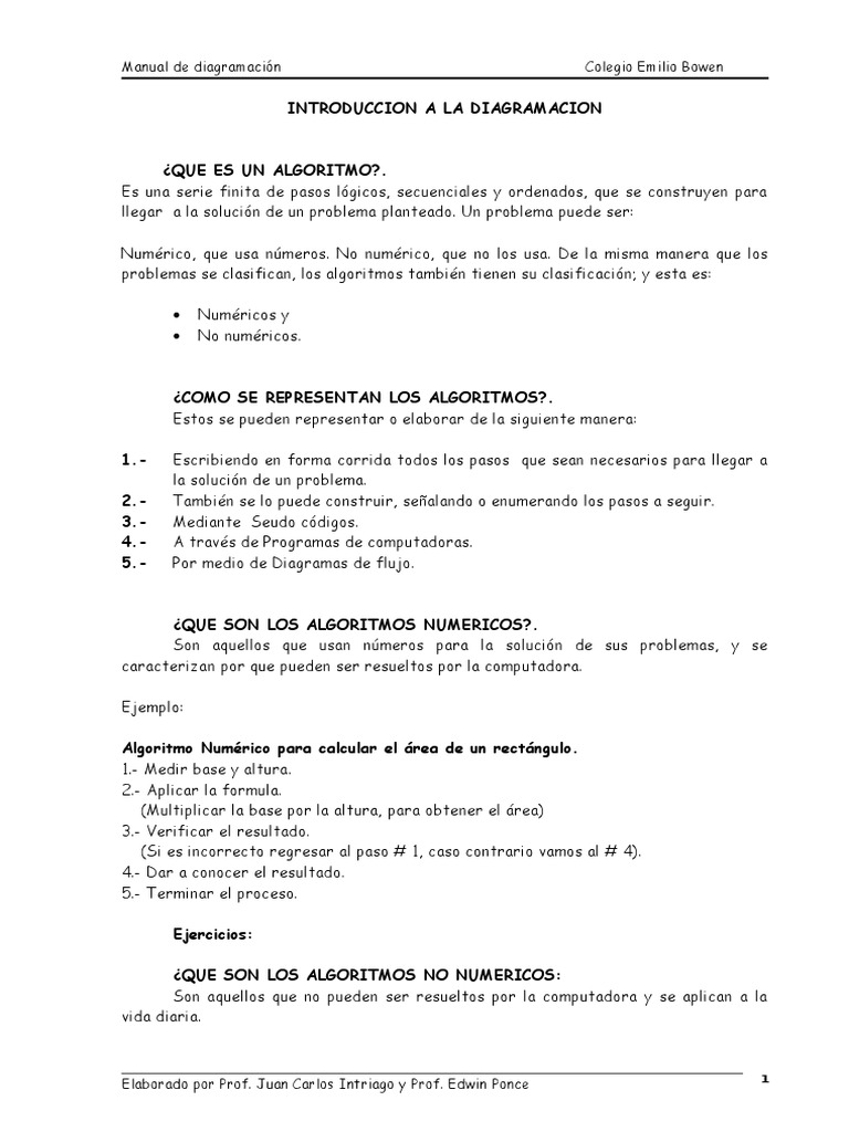 Manual de Diagramación Completo | PDF | Algoritmos | Variable (informática)
