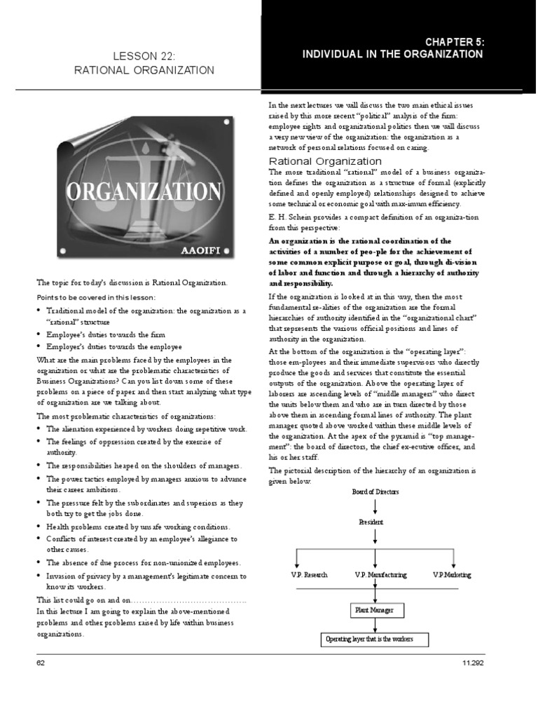Rational Organization | PDF | Employment | Business Ethics