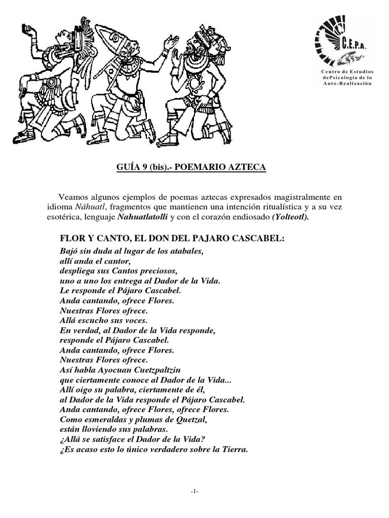 Poemario Azteca | PDF | Oración | Creencia religiosa y doctrina