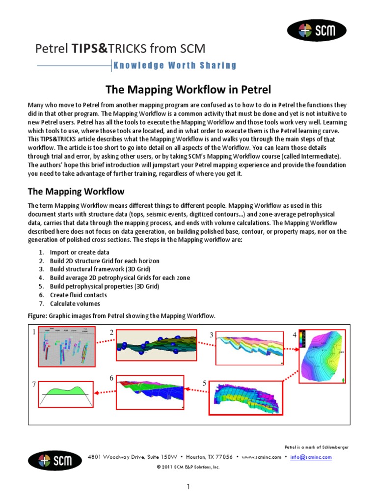SCM Mapping Workflow Petrel 2010 | PDF