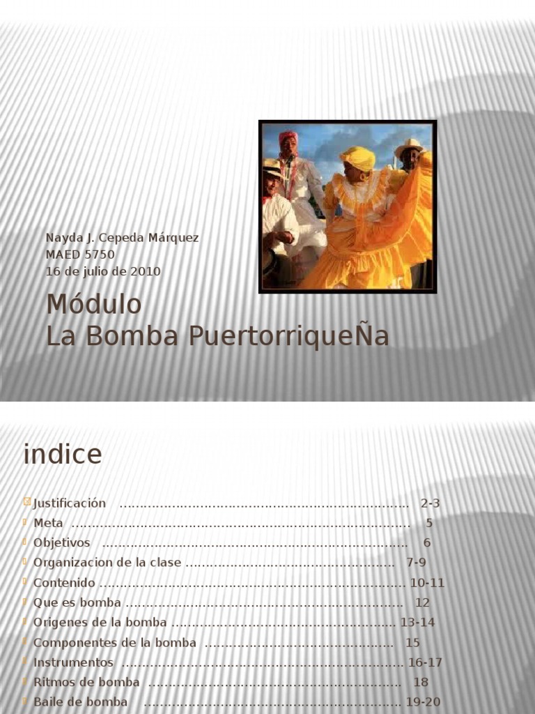 Módulo La Bomba Puertorriqueña | PDF | Puerto Rico | Bailes