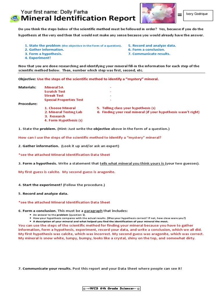 Mineral Identification Lab Guide | PDF | Self-Improvement
