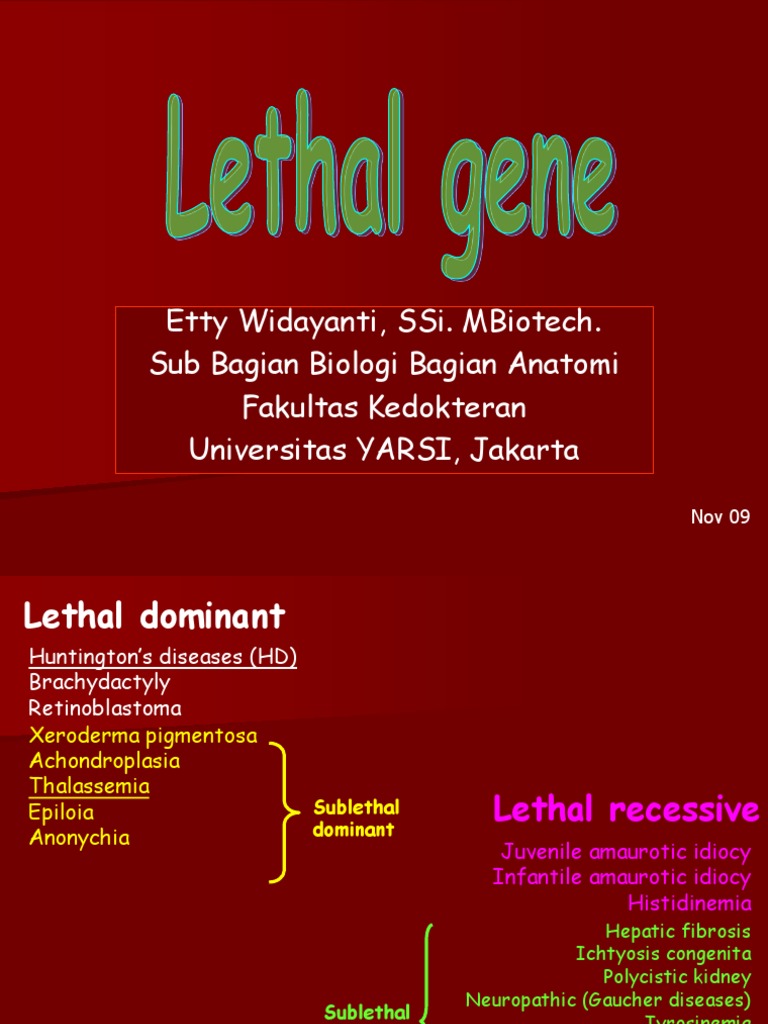 Presentasi Gen Letal (131109) | PDF | Sickle Cell Disease | Diseases ...