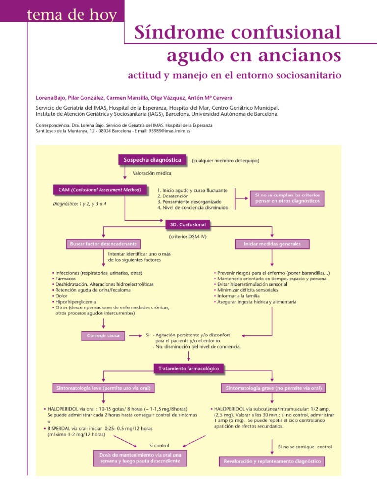 Síndrome Confusional Agudo en Ancianos - Lorena Bajo | PDF ...