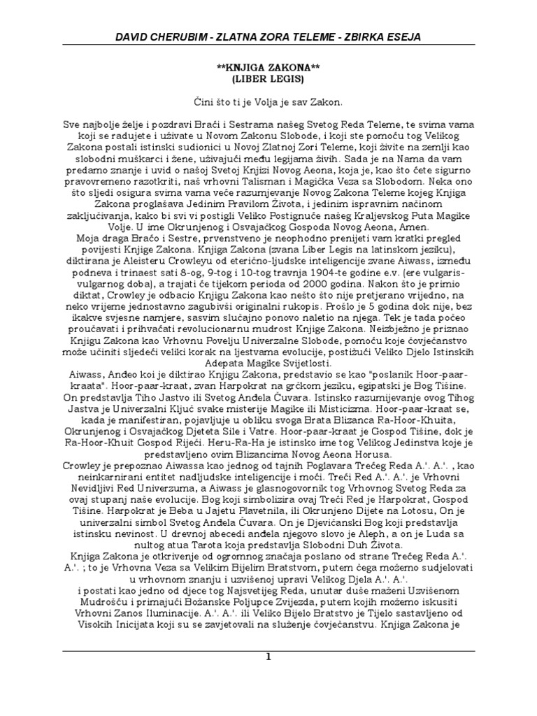 David Cherubim - Zlatna Zora Teleme - Zbirka Eseja | PDF