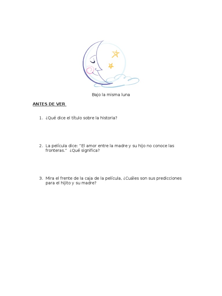 Bajo La Misma Luna | PDF