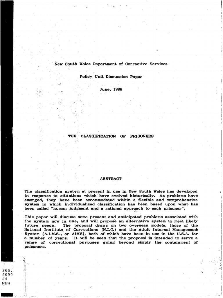 Classification of prisoners.pdf | Prisoner | Prison