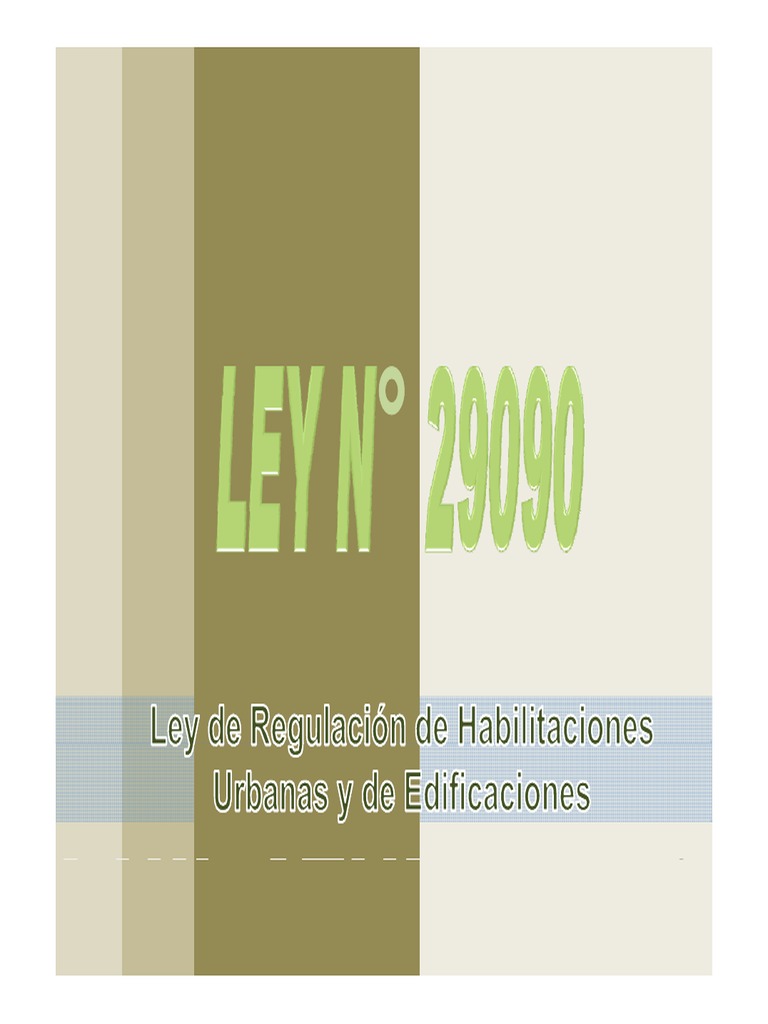 Ley 29090: Procedimientos de Licencia 2023 | PDF | Arquitecto | Gobierno