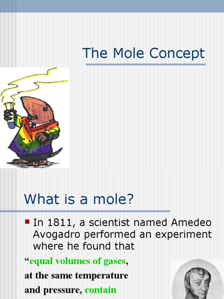 Understanding the Mole Concept | PDF