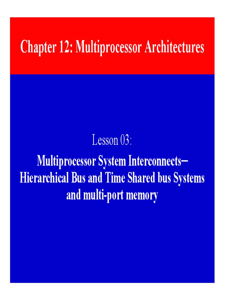 Chapter 12 Multiprocessor Architectures Pdf Parallel Computing Central Processing Unit