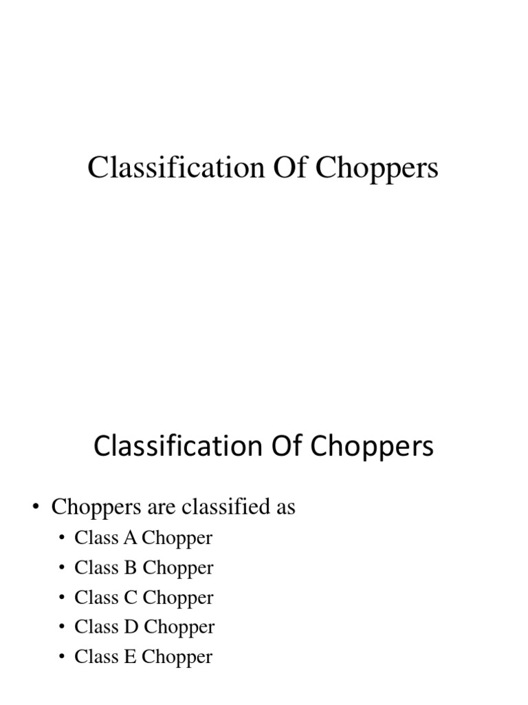 Classification of Choppers | PDF