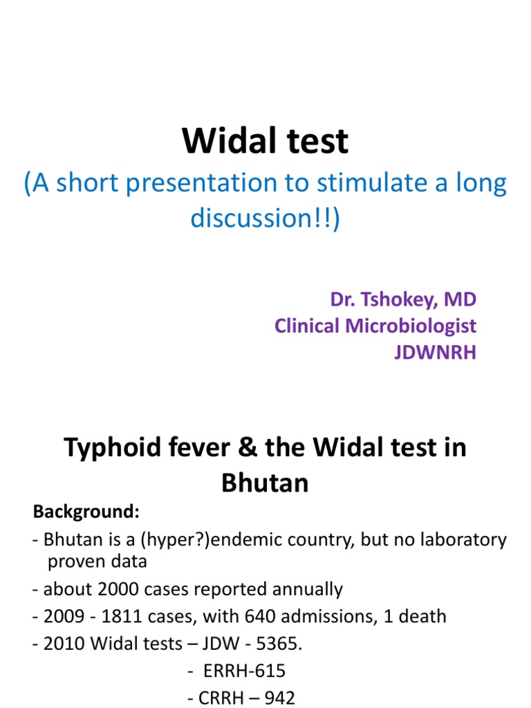 Interpretation of Widal Test | Elisa | Infection