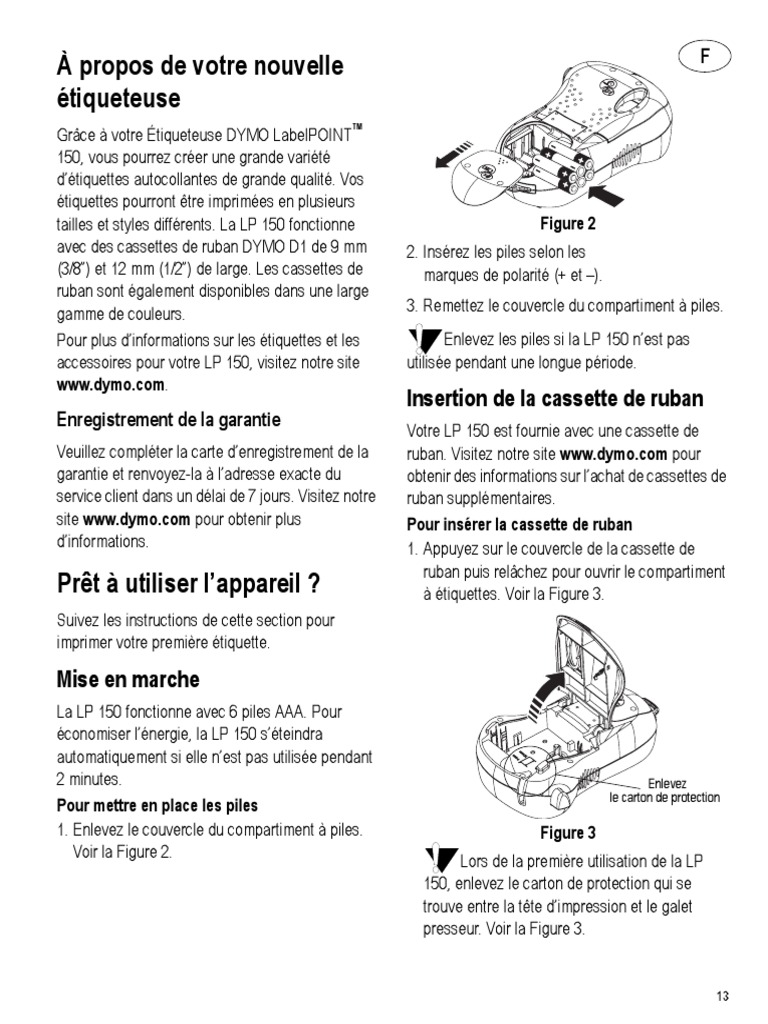 DYMO LabelPoint 150 | PDF | Compatibilité électromagnétique | Police d ...