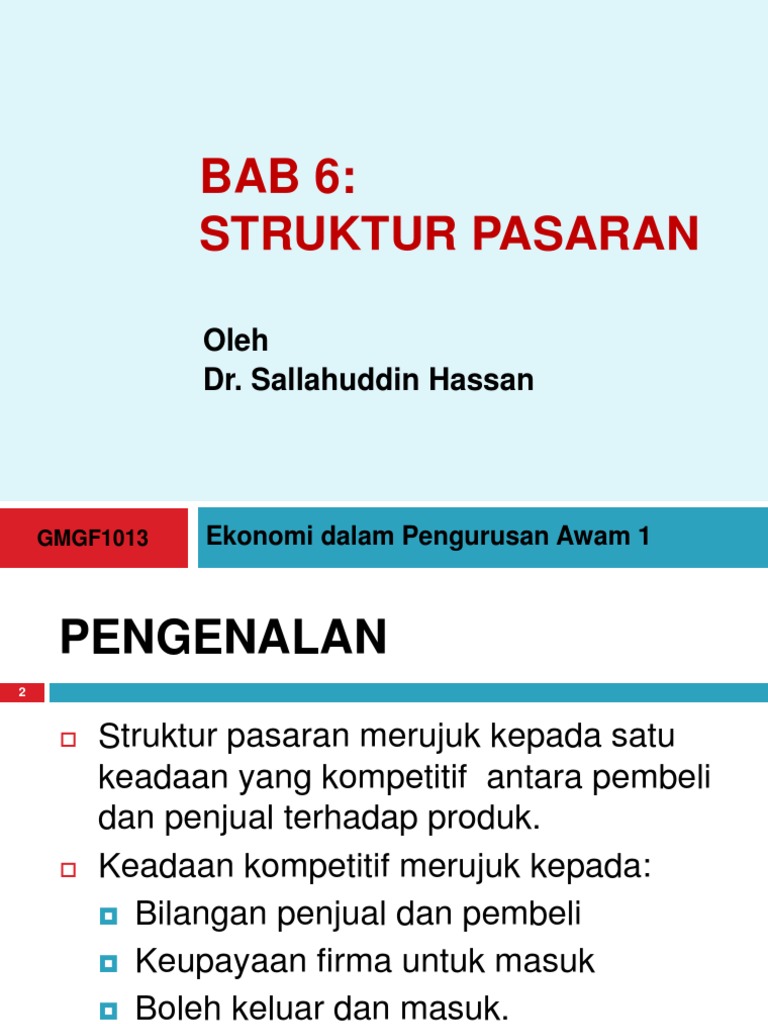 Bab 6 Struktur Pasaran | PDF