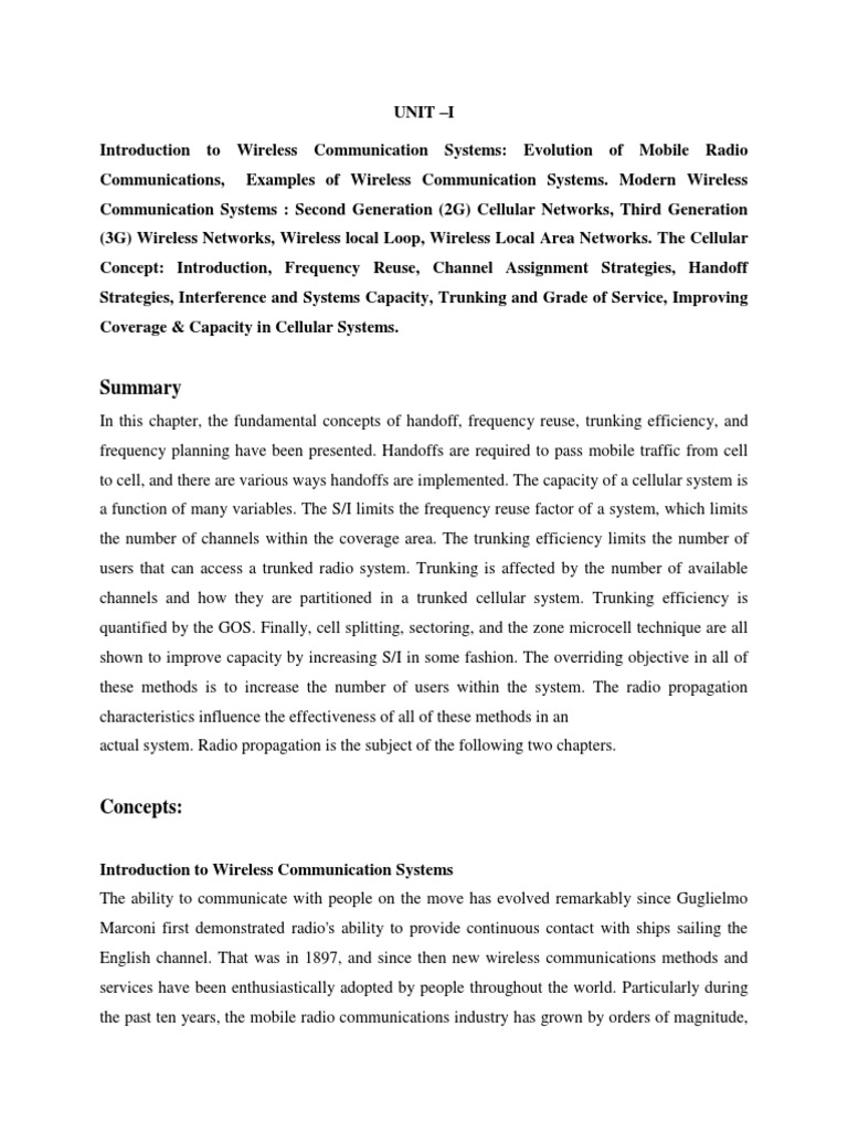Wireless Mobile Communications | Download Free PDF | Cellular Network ...