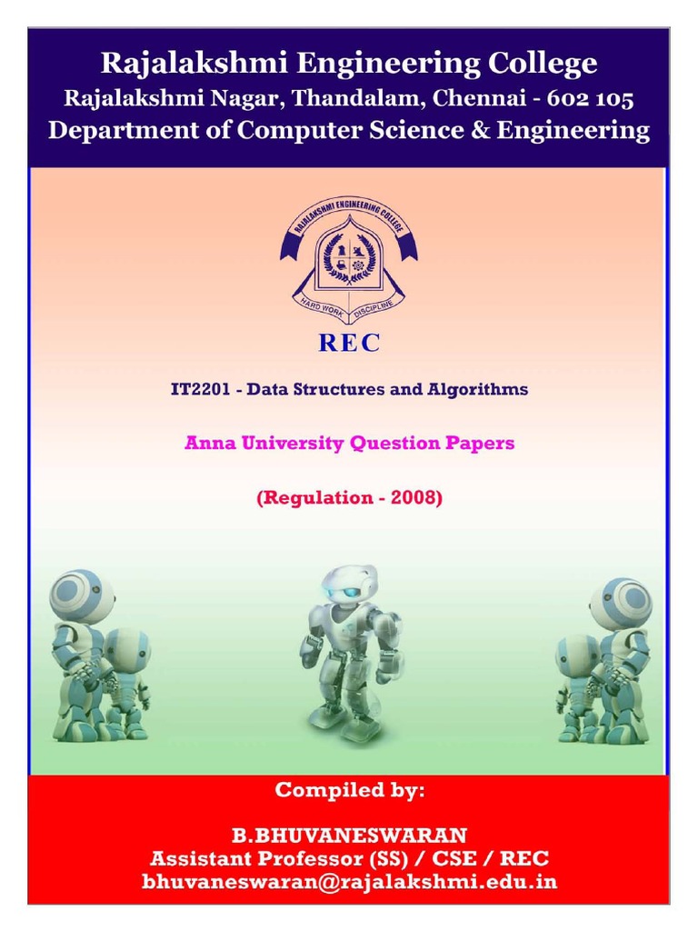 IT2201 - Data Structures and Algorithms - Anna University - Previous ...