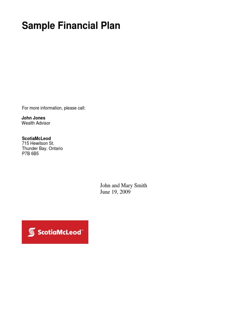 Sample Financial Plan | PDF