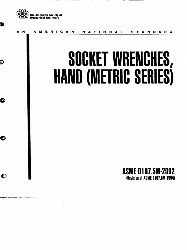 ASME B107.5M-2002 Sockets & Wrenches | PDF