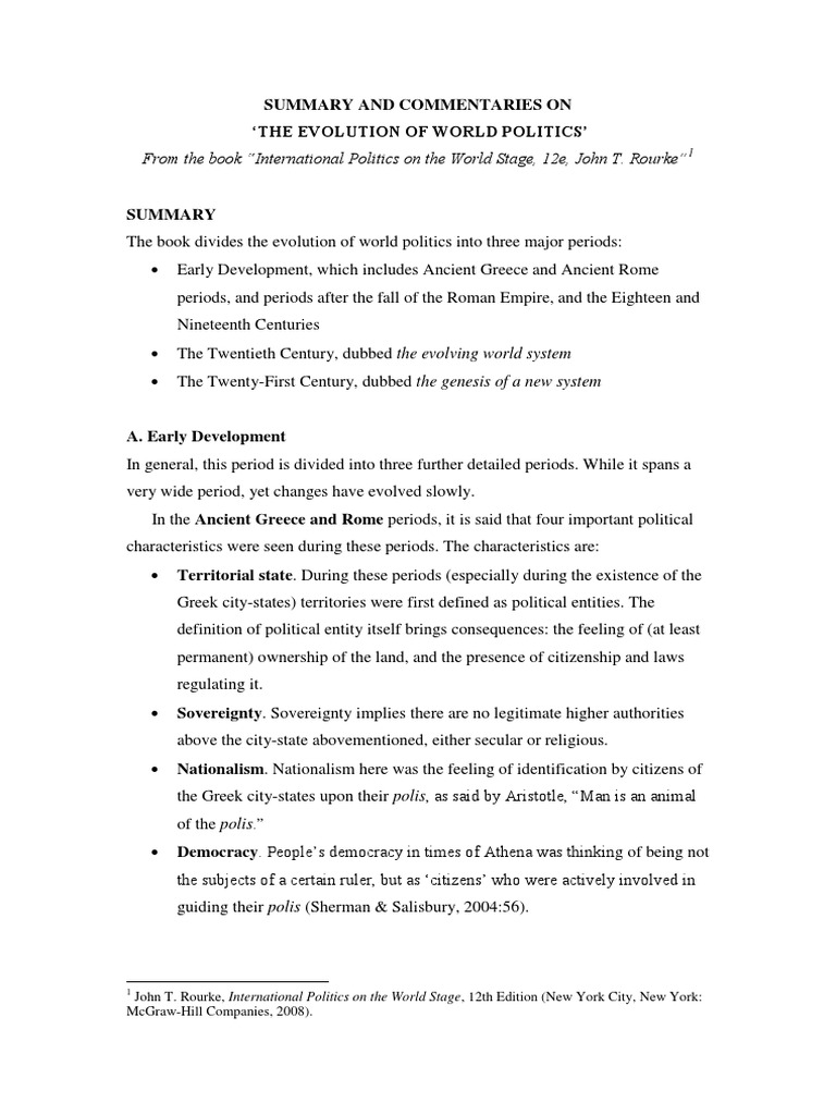 Evolution of World Politics Overview | PDF | Democracy | Political ...